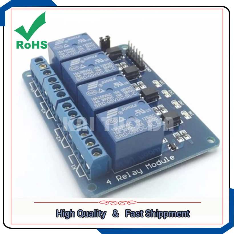 With optocoupler 4 way/four channel 12V relay module, relay control ...