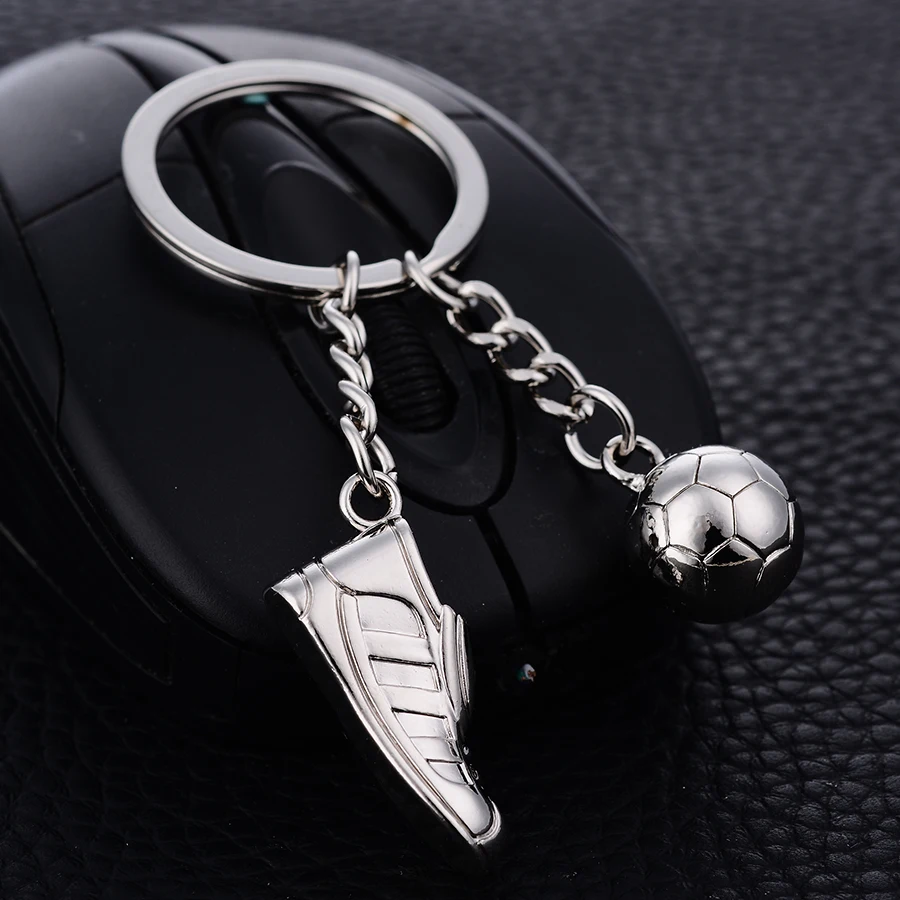 Zinc-Alloy-Soccer-Shoes-Key-Ring-Chain-Holder-Creative-Metal-Football ...
