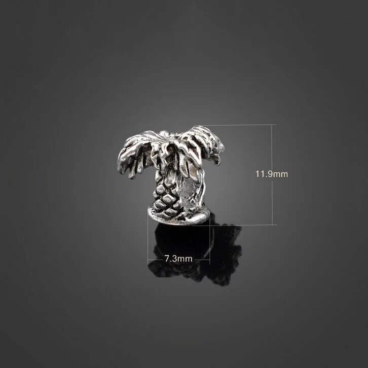 200pcs Antique Silver Coconut Tree Charms Jewelry Findings PendantsDIY ...