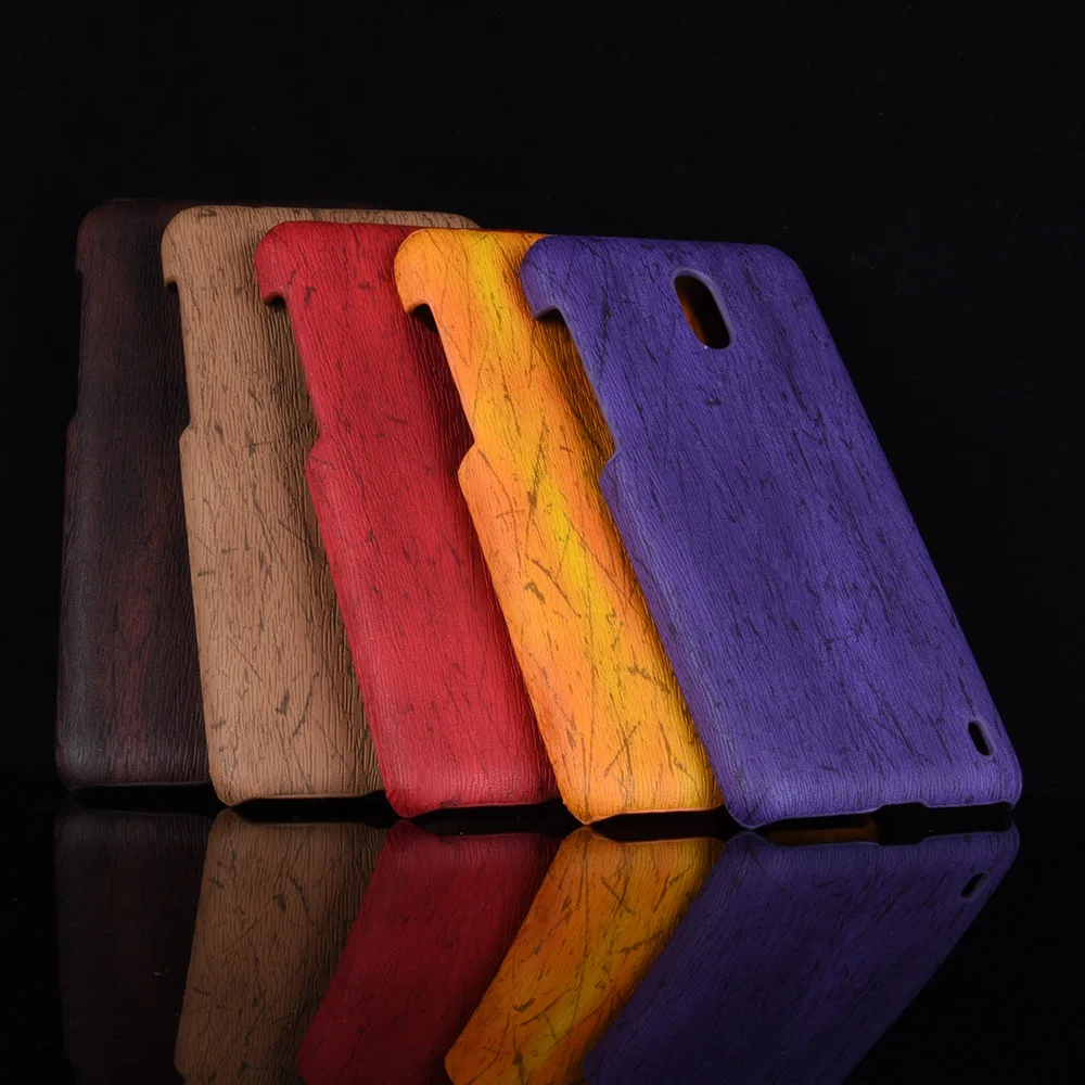 For Nokia 2 Case Nokia2 Case Hard PC Leather Retro wood grain Phone ...