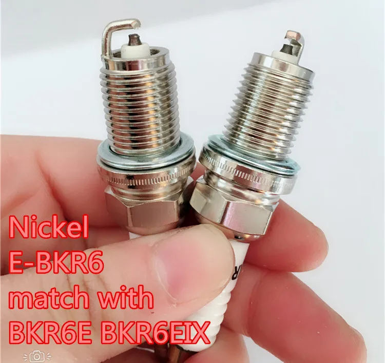 HOT GKG Nickel Spark Plug E BKR6 4pcs FOR BKR6EIX BKR6EK BKR6EGP ...