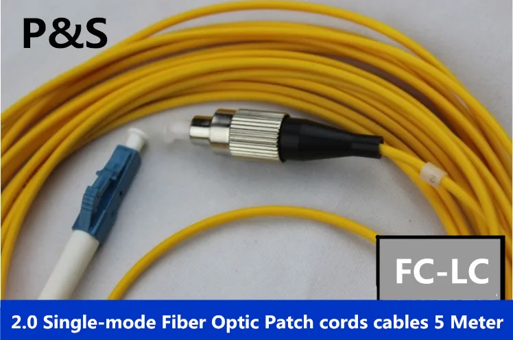 JONHON 5m 3mm 2.0 fiber optical patch cord cables FC LC Connector ...