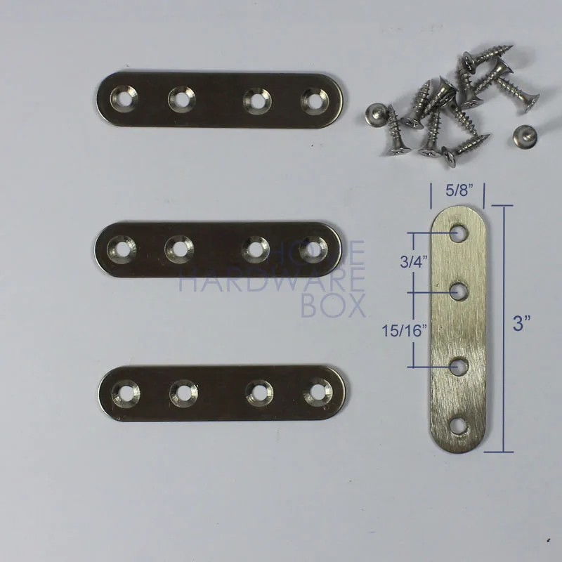 76mm stainless steel bracket flat plate brace splice connector ...
