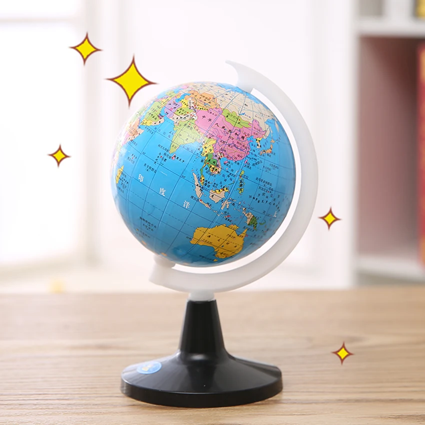 Small Globe of the world with stand Geography Map Educational Toy for ...