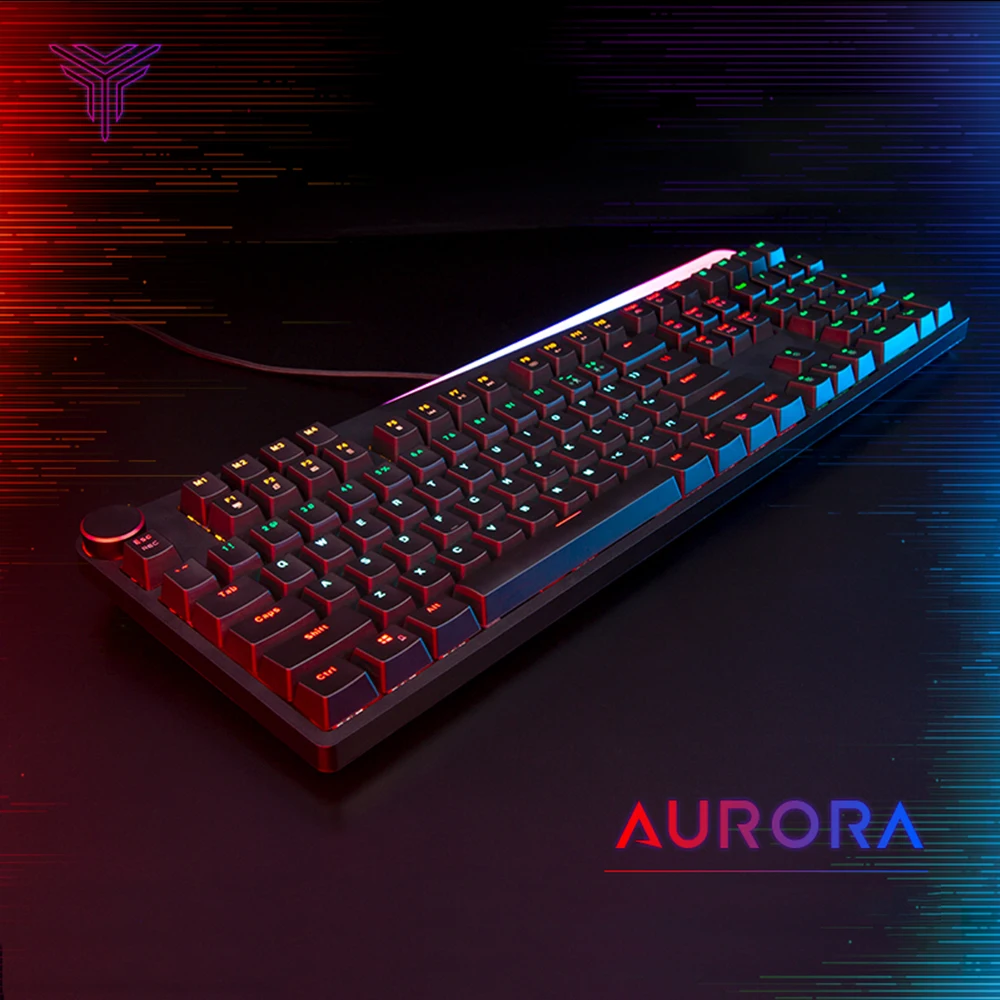 Игровая механическая клавиатура TEAM WOLF RGB с подсветкой USB ...