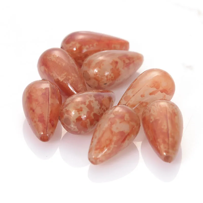 Miasol 100 Pc 8x14mm Antique Style Spray Painted Teardrop Loose Spacer ...