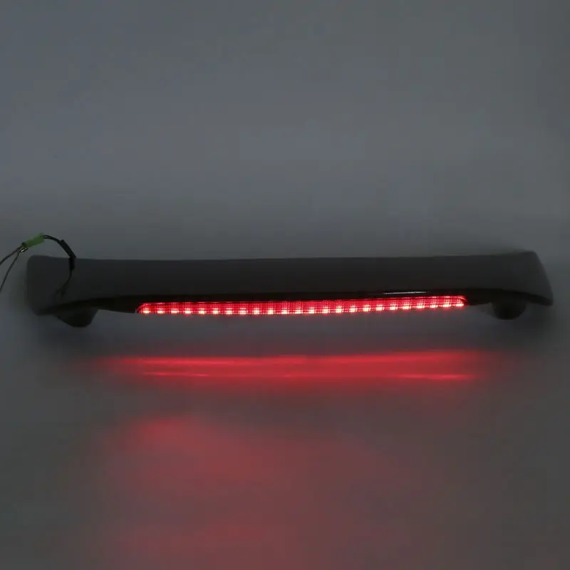 Motorcycle Trunk Spoiler with Red LED Smoke Lens Rear For Honda ...