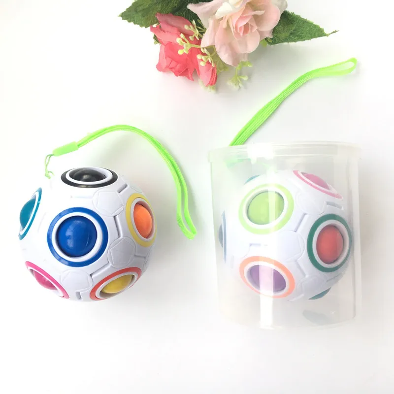 Fidget Cube Rainbow Ball Spherical colorful magic cube Puzzle ...