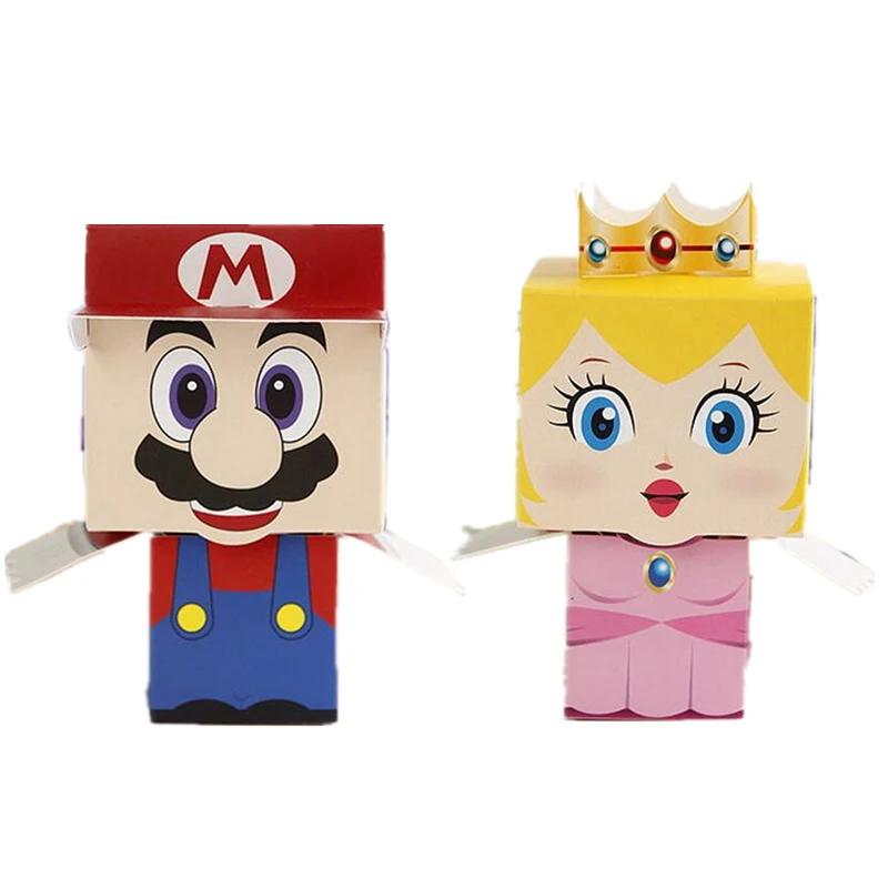 12Pcs/lot Super Mario candy box kids Favor Boxes Paper Chocolate Boxes ...