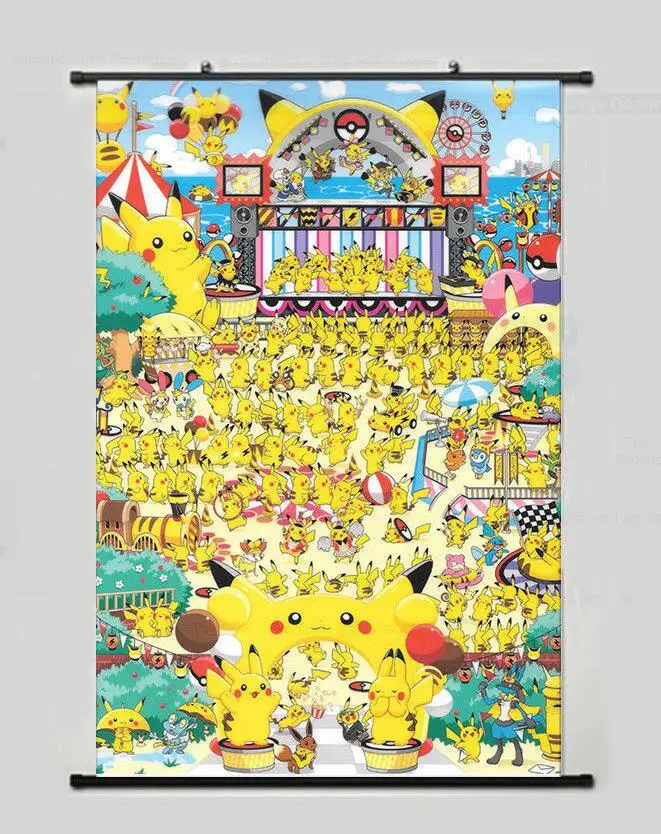 Pokemon Pikachu Anime Wall Scroll Poster - KawaiiMerch.com