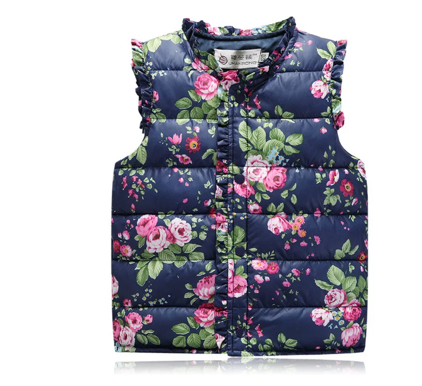 Children Girls Down Cotton Vest Clothes Kids Fashion Autumn Girls Vest ...
