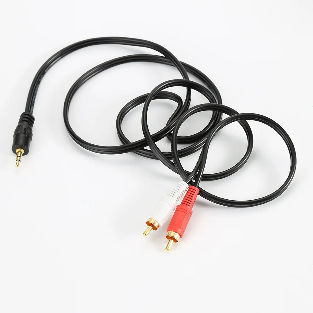 3.5mm Jack To 2 RCA Audio Cables 3.5 Male To RCA Male Gold Plated ...