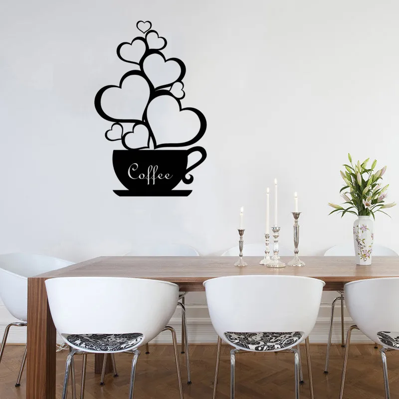 Home Décor Wall Décor Coffee Love kitchen wall decal mural vinyl wall ...