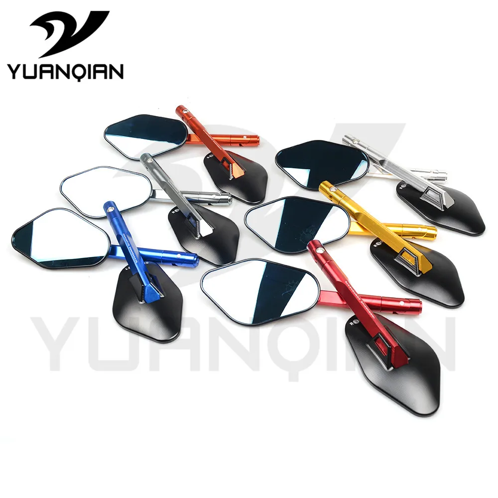 CNC Aluminum Paired motorcycle rearview mirrors Universal Motorbike ...