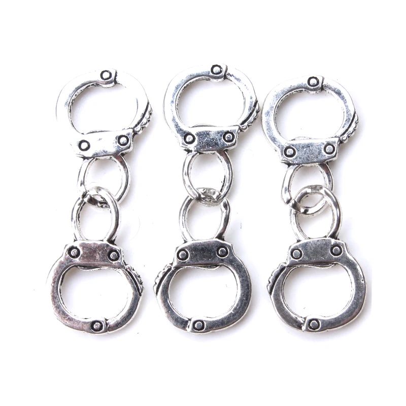 Silver Charms Handcuffs Charm | Handcuffs Charms Pendants | Jerwerly ...