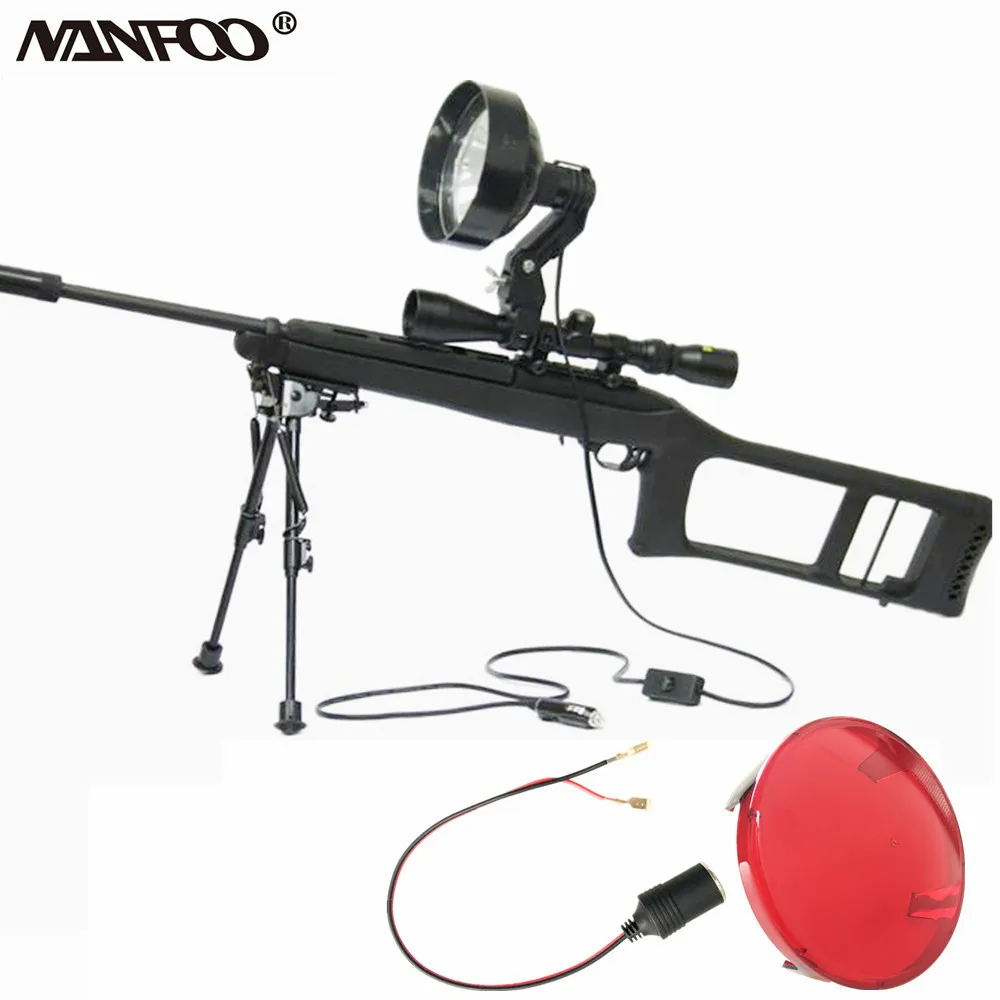 6" 150MM 12V 100W Halogen Rifle Mounted Spotlight Scope Mounted ...