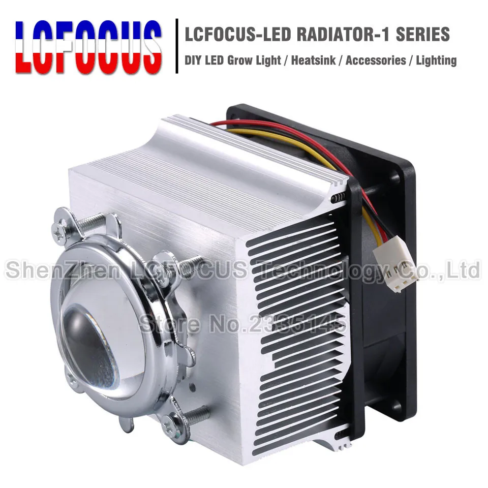 LED Heatsink Cooling Radiator + 60 90 120 Degrees Lenes + Reflector ...