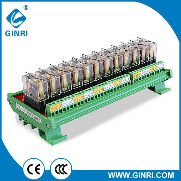 DC 24V 6 8 12 16 Channel Relay Module PLC Amplifier Board NPN PNP Omron ...
