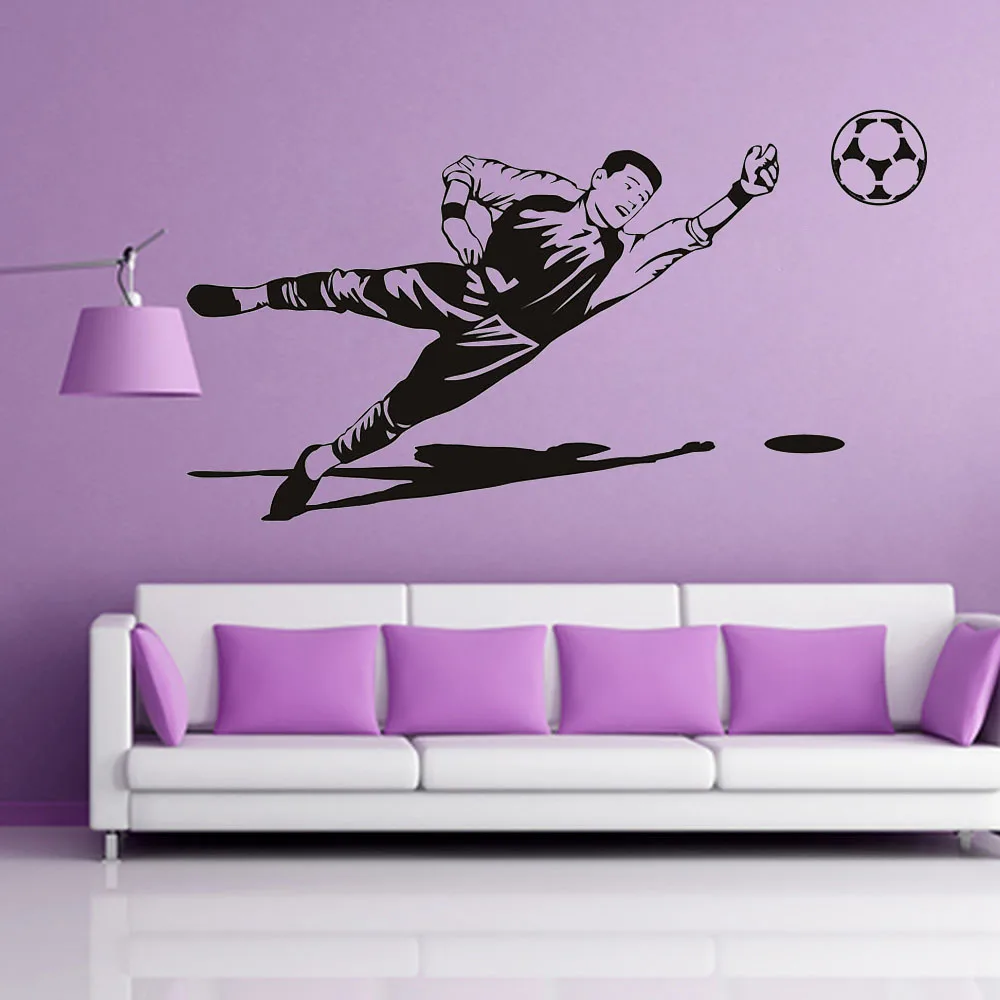 Football Goalkeeper Wall Sticker Sport Home Decor Living Room ...