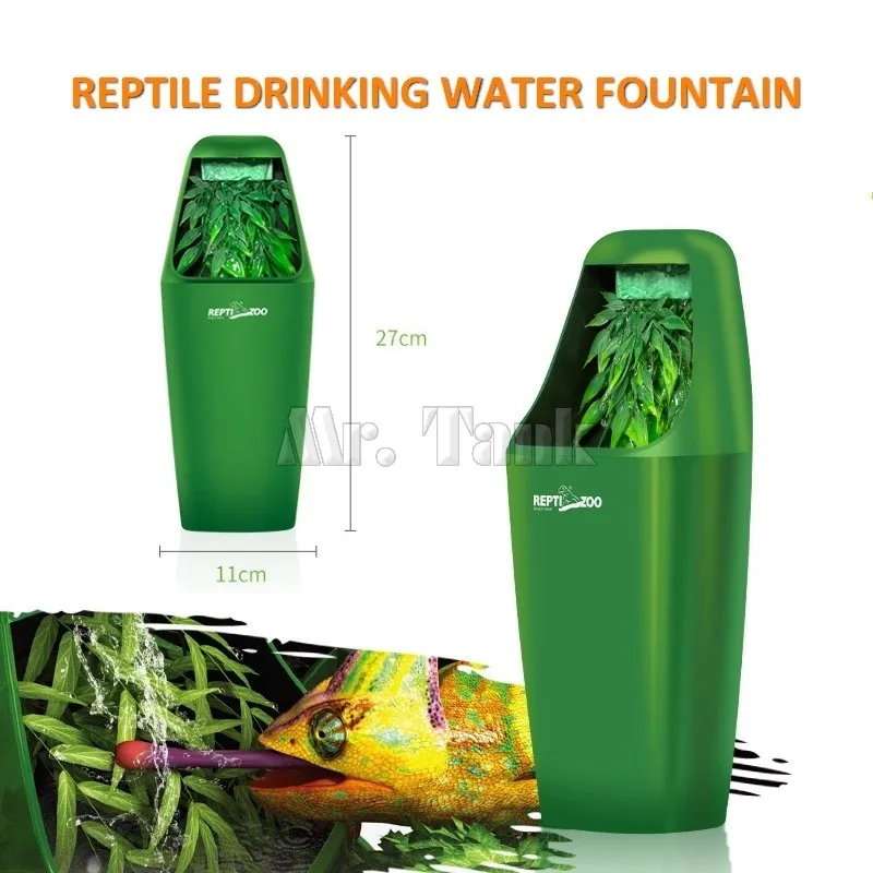 Mr.Tank Reptile Drinking Water Fountain Lizard Feeding Chameleon Filter ...