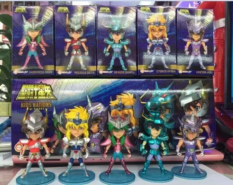 Anime Saint Seiya Ikki Shiryu Hyoga Seiya Shun PVC Action Figures ...