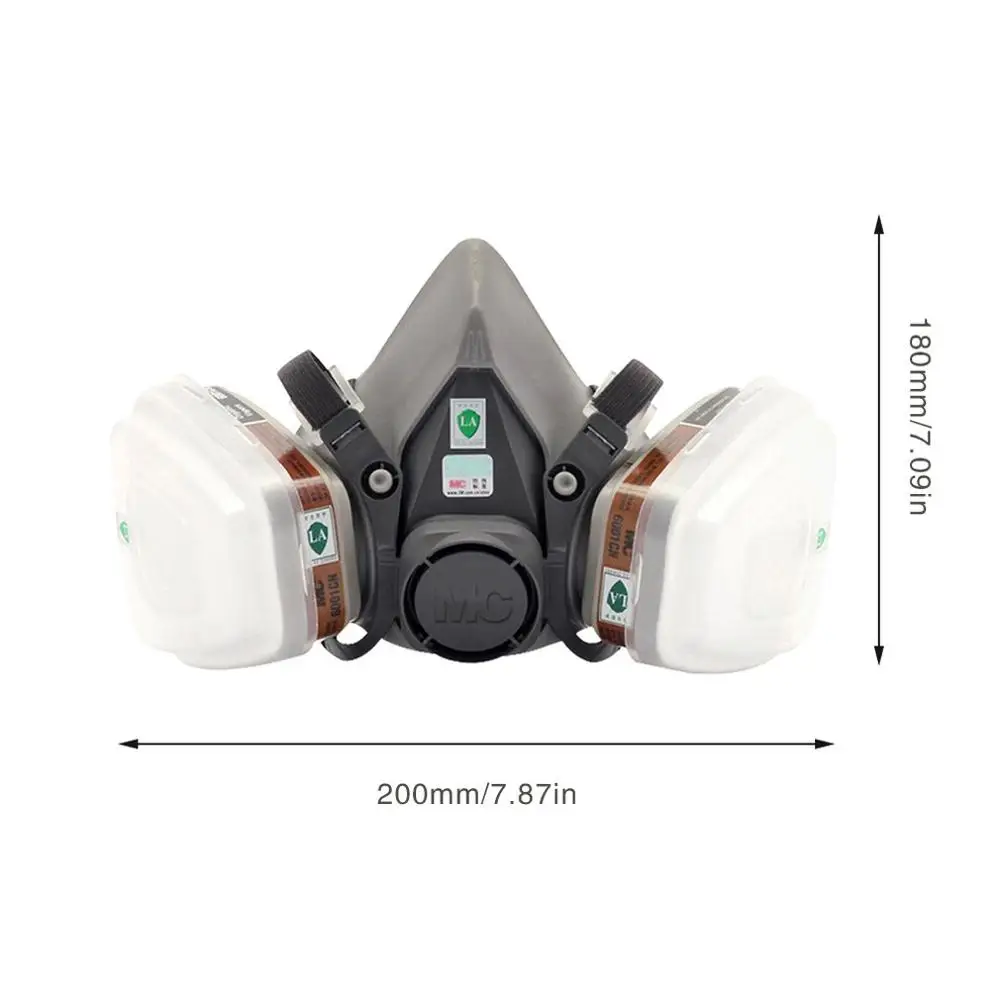 Adjustable Strap Chemical Black Gas Mask Emergency Survival Safety ...