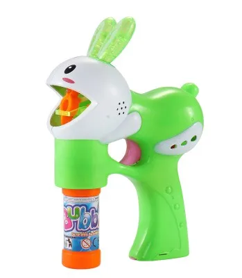 Random color Rabbit cartoon patter Automatic Bubble Gun Electric Toys ...