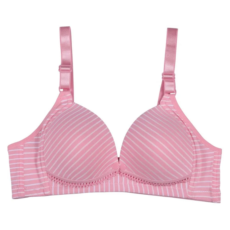 Buy Striped Maternity Bra Cotton Front Closure Breastfeeding Bra Seamless Push