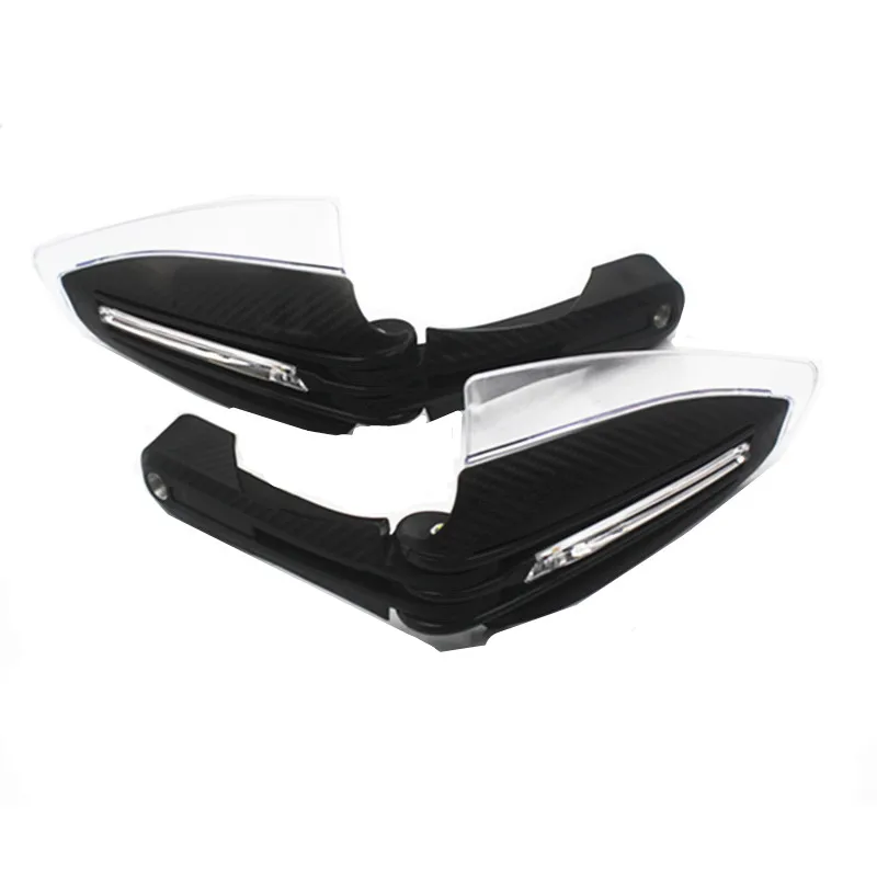 Universal Carbon LED DRL Turn Signal Light Handle Brush Bar Handguard ...