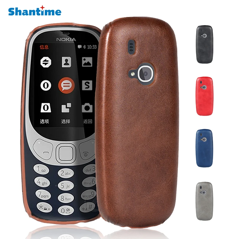 Luxury Vintage Pu Leather Back Cover For Nokia 3310 2017 Case Cover For