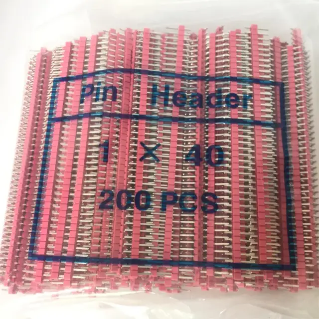 2.54mm Pitch 2.54 Single / Double Row Male Pin Header 40P 2*40P Breakaway PCB Board colour ...