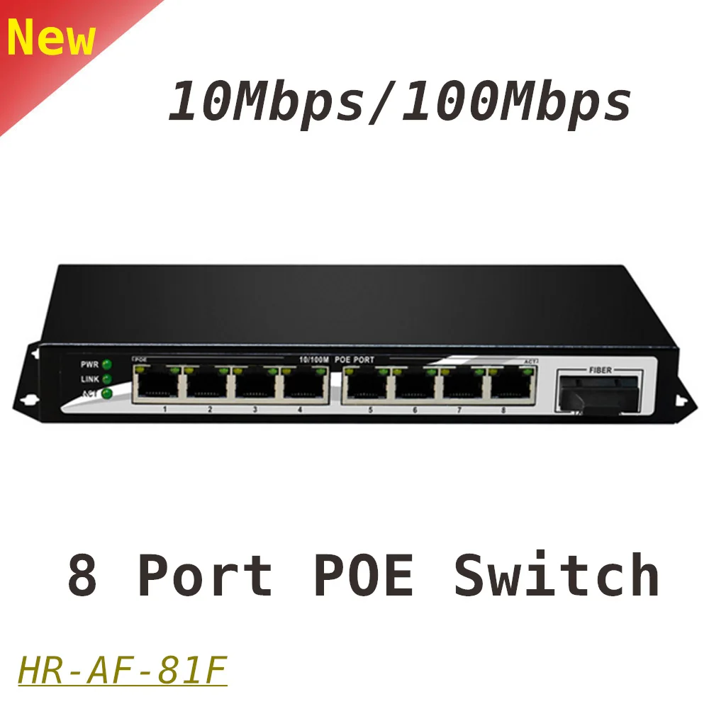 Standard 8 port POE switch Network Monitoring POE powered fiber switch ...