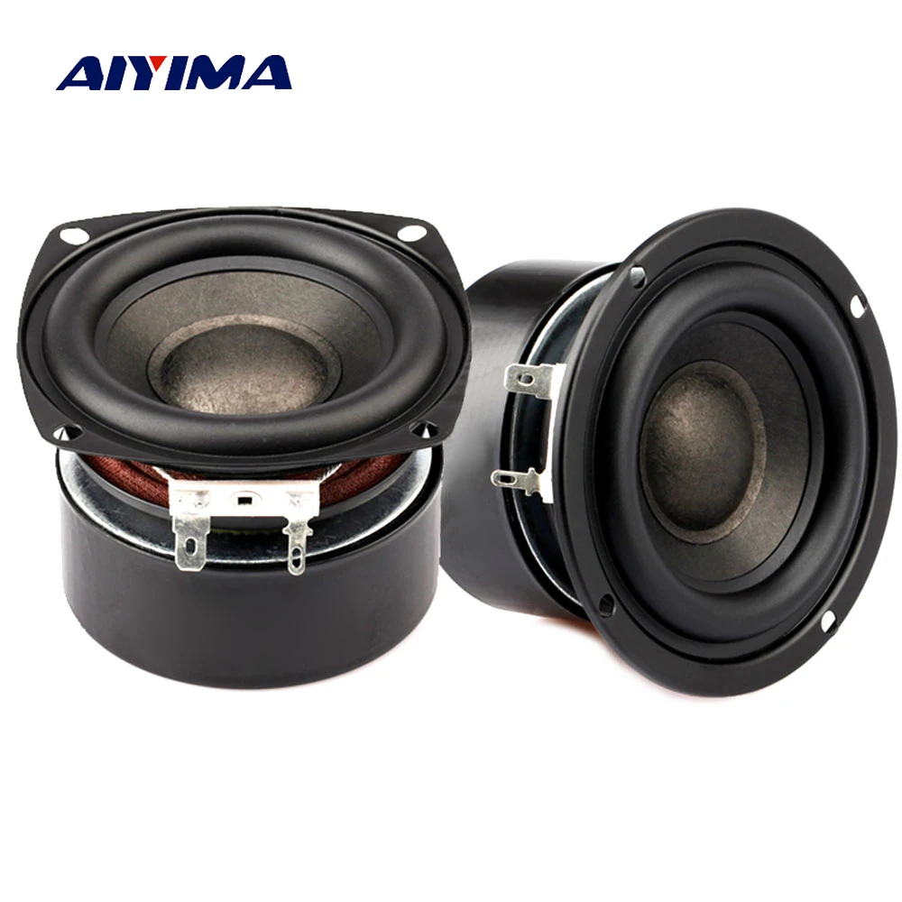 Aiyima 2PC 3Inch Subwoofer Speaker 4Ohm 8Ohm 25W Woofer Hifi Audio ...