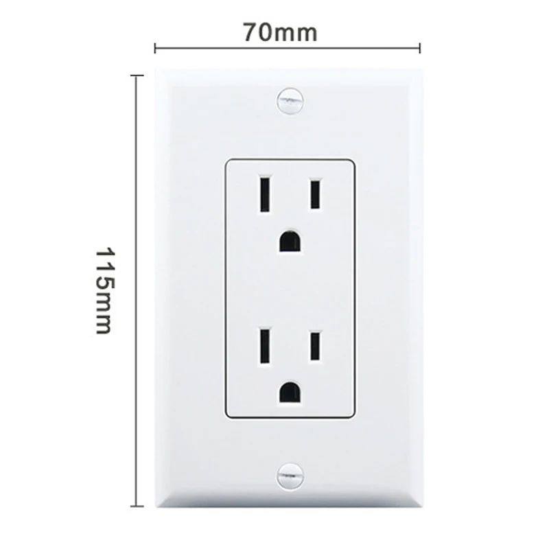 125V North America 15A American Standard Power Socket 15A Double ...