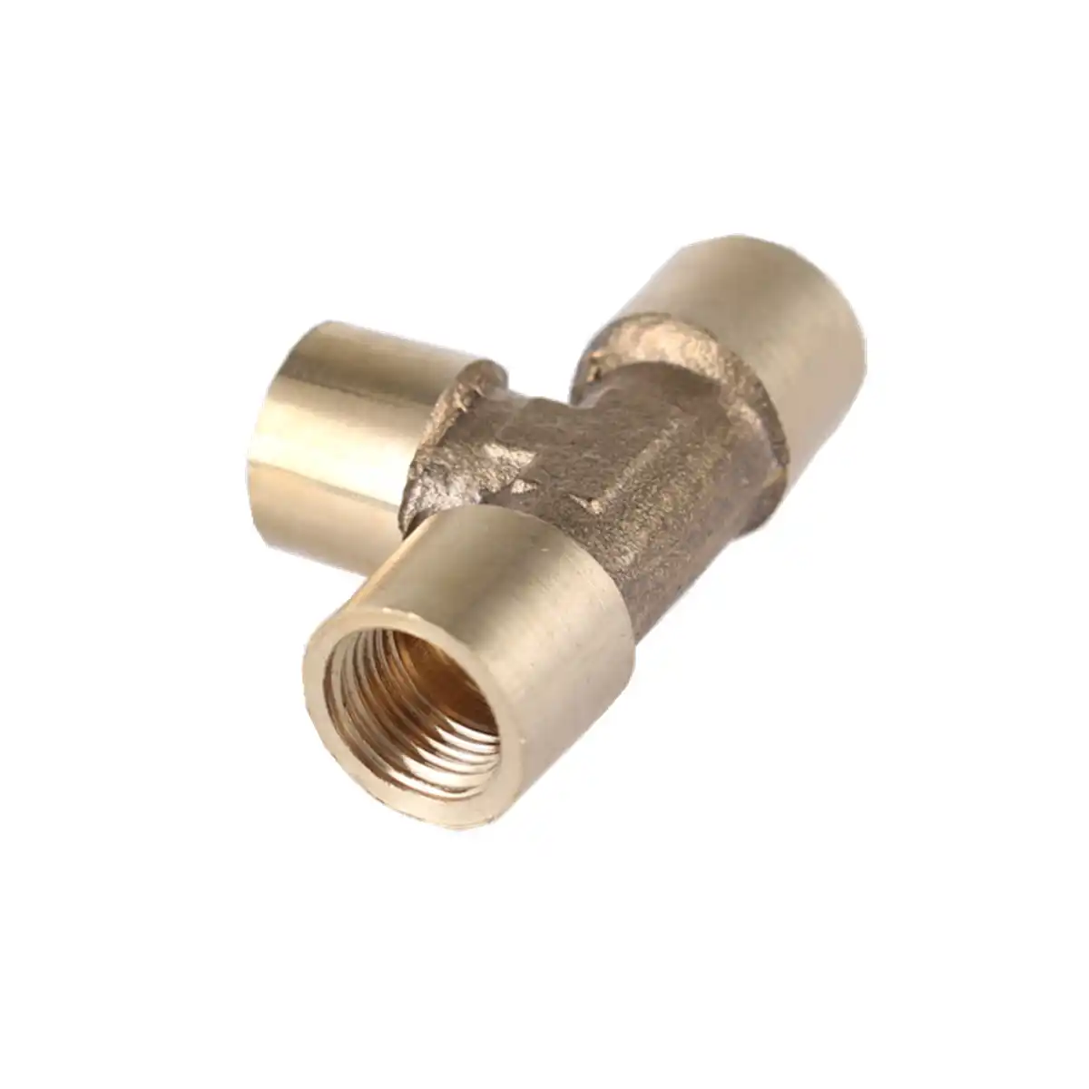 3 Way Tee T Type 1/8" 1/4" 3/8" 1/2" 3/4" BSP Female Thread Brass Pipe ...