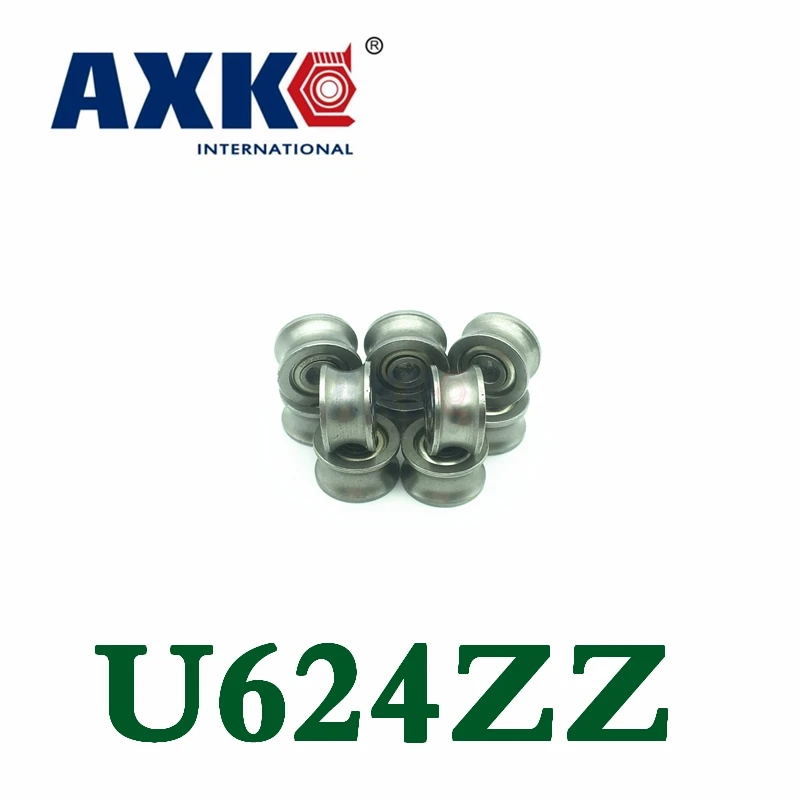 Axk 20 шт./лот U624zz 624uu 4x13x7 мм u-образный паз из углеродистой ...