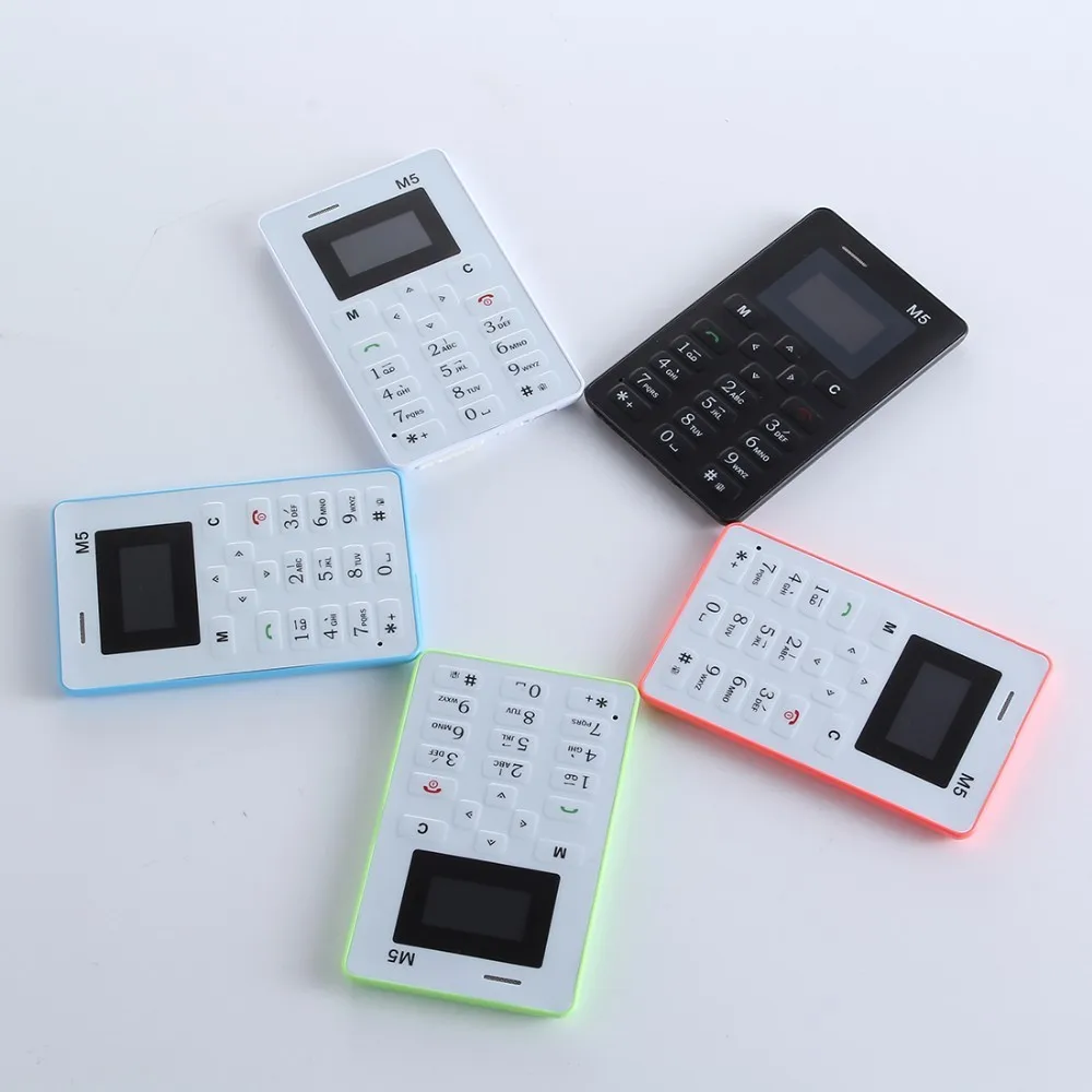 Buy AIEK M5 Card Mobile Phone 4.5mm Ultra Thin Mini Phone Online ...