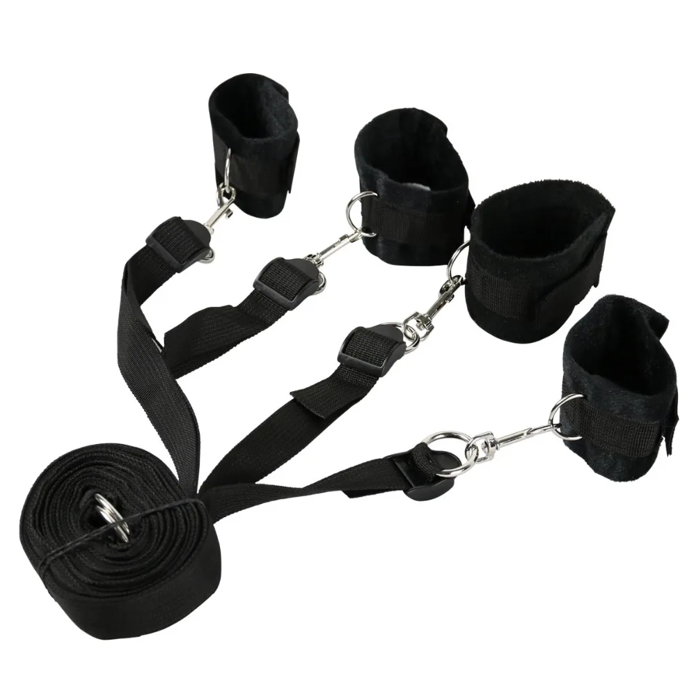 Restraint System Bedroom Bondage Cuff Strap Set Toy for adult Love Sex ...
