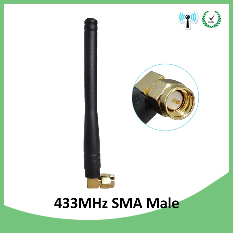 1pcs 433MHz Antenna 3dbi SMA Male Connector folding 433 mhz antena 433m ...