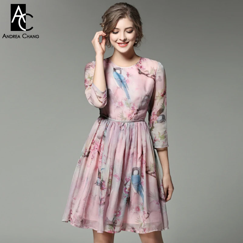 spring summer runway designer womans dresses pink mini ball gown dress ...