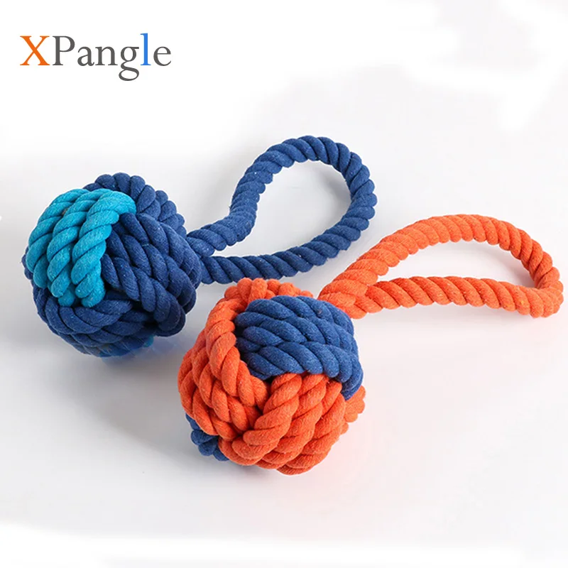Xpangle Dog Ball Toys Chew Rope Knot Bite Pull Pet Toys For Dogs Tooth ...