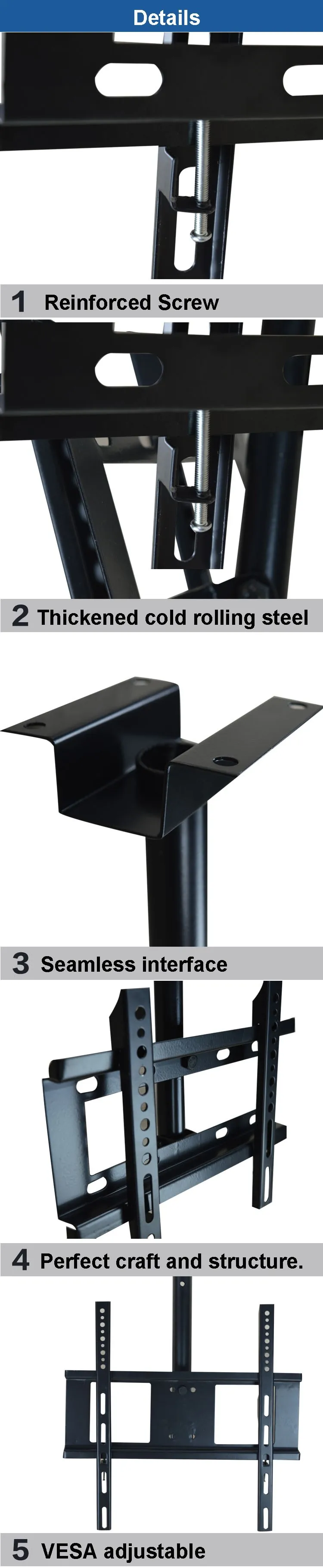 Ceiling TV Mount 360 Degree Full Motion Free Lifting LCD LED Monitor ...