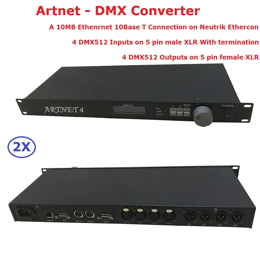 Artnet conexión Ethernet 10baset en consola Neutrik Ethercon, 4 DMX, salida de entrada, 5 pines ...