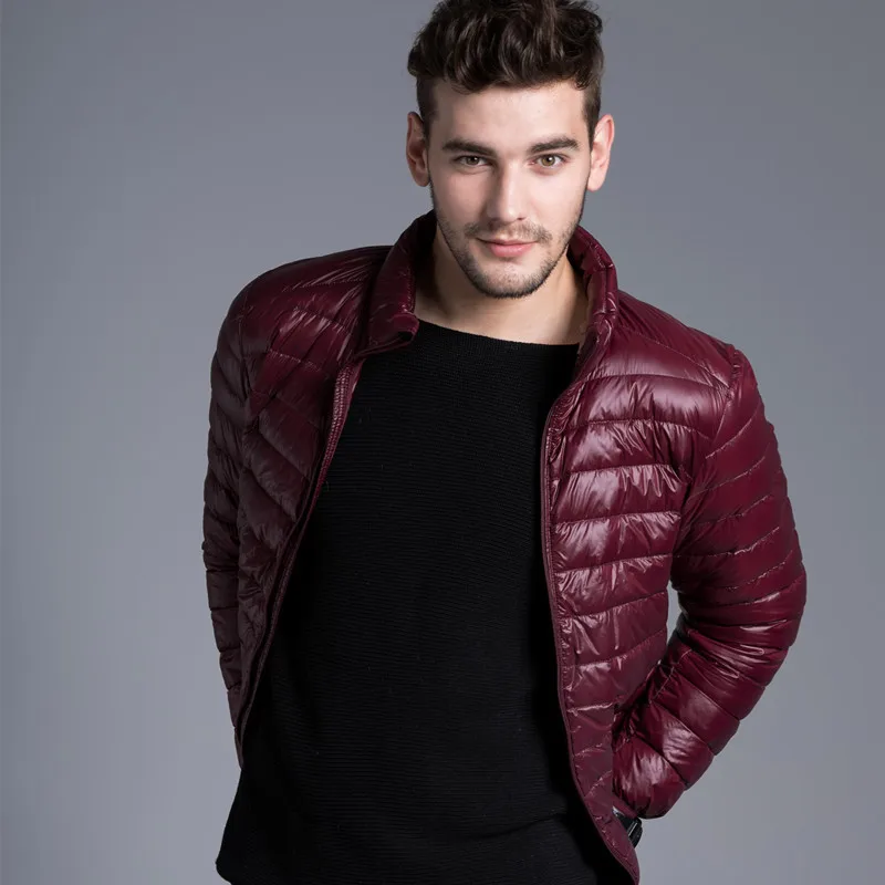Fall Winter man Duck Down Wear Jacket Ultra Light Thin Winter Jackets ...