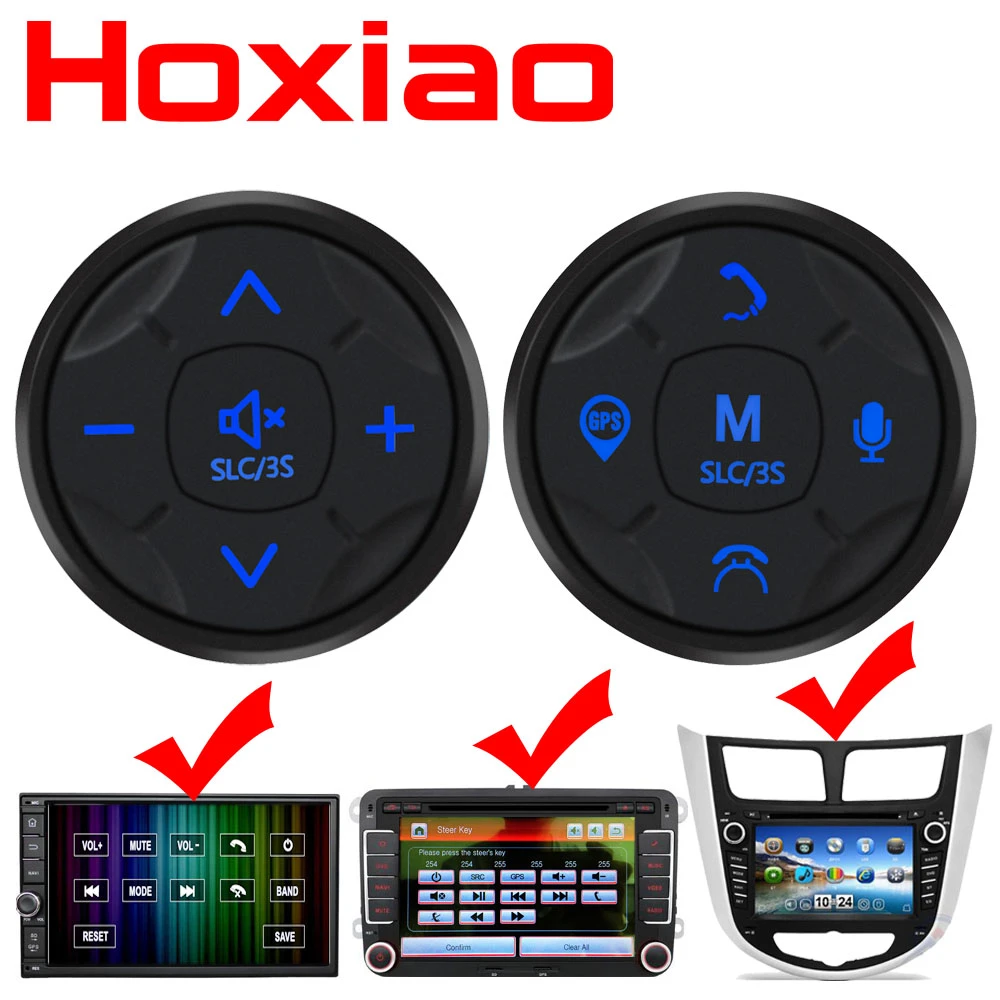 Car Steering Wheel Control DVD Navigation Button Universal wireless Car android GPS navigation ...