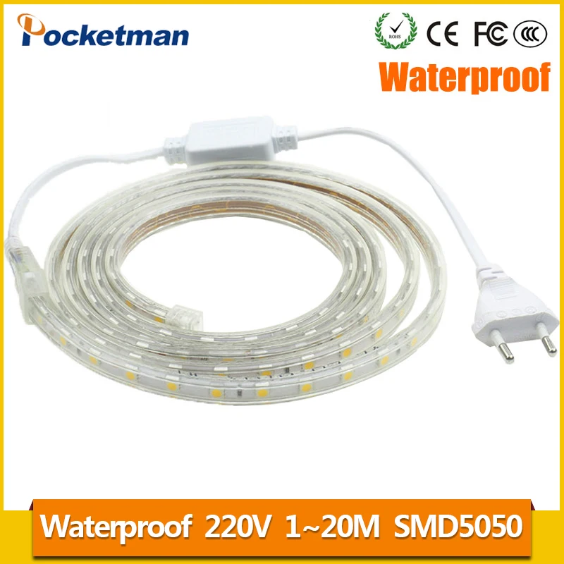 LED strip AC 220Vflexible light 1M/2M/3M/4M/5M/6M/7M/8M/9M/10M/15M/20M ...