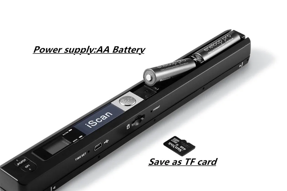 מוצר - Portable Scanner 900DPI Iscan Handheld A4 Document scanner JPG ...