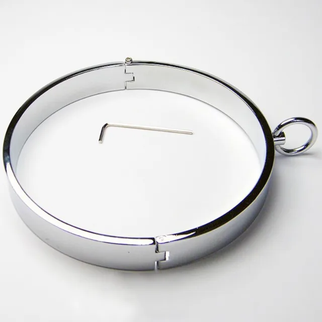 Metal Collar Restrict Chrome plated Steel Collars Male Neck Ring Thick ...