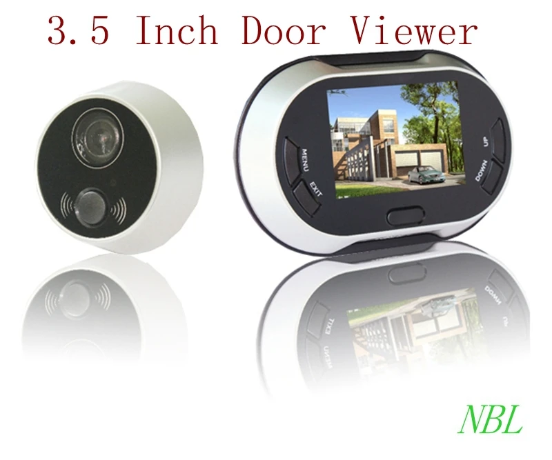 3.5 Inch TFT LCD Digital Peephole DoorViewer Wide Angle Door Camera ...