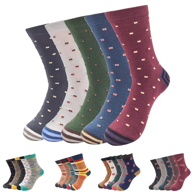 5 Pairs Colored Non-slip Compression Socks